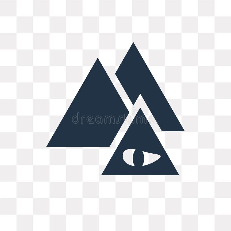 Pyramid Vector Icon Isolated on Transparent Background, Pyramid Stock ...