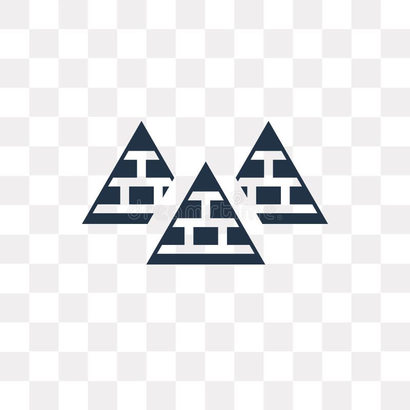 Pyramid Vector Icon Isolated on Transparent Background, Pyramid Stock ...