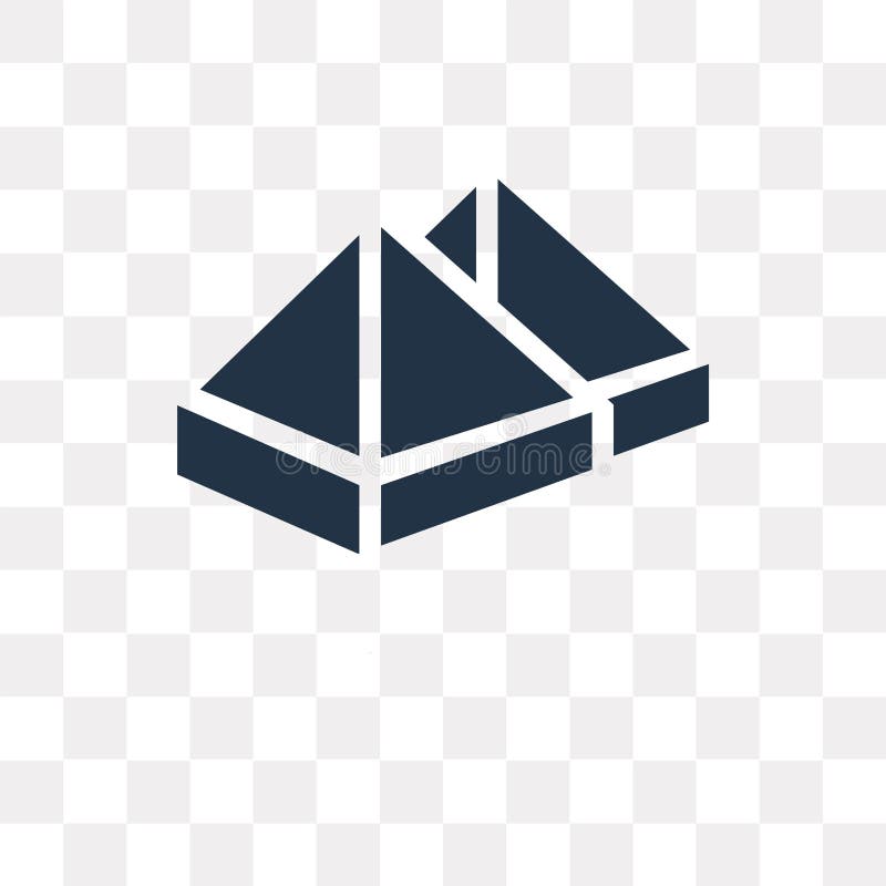 Pyramid Vector Icon Isolated on Transparent Background, Pyramid Stock ...