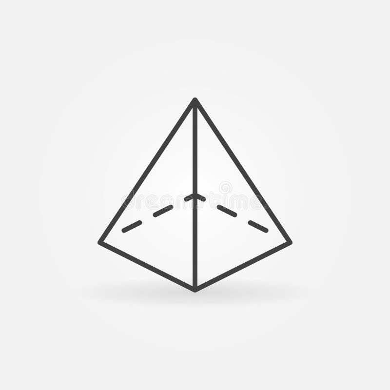 Pyramid vector icon stock vector. Illustration of shape - 96877245