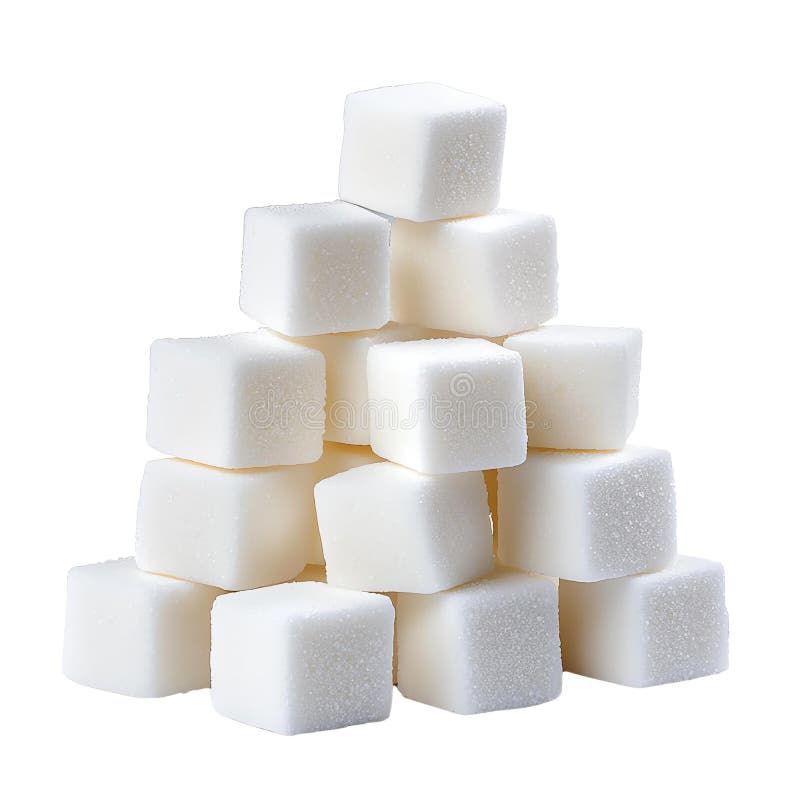 A Pyramid of White Sugar Cubes Stacked Neatly for Display Stock Photo ...