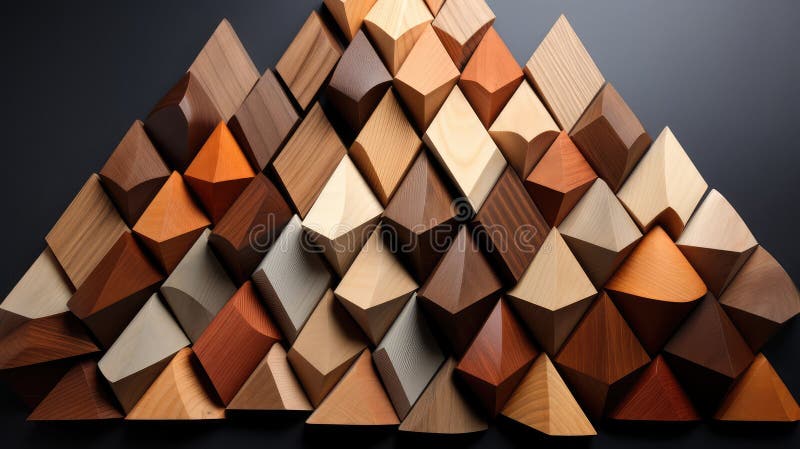 Pyramid wood samples stock illustration. Illustration of finish - 361700349