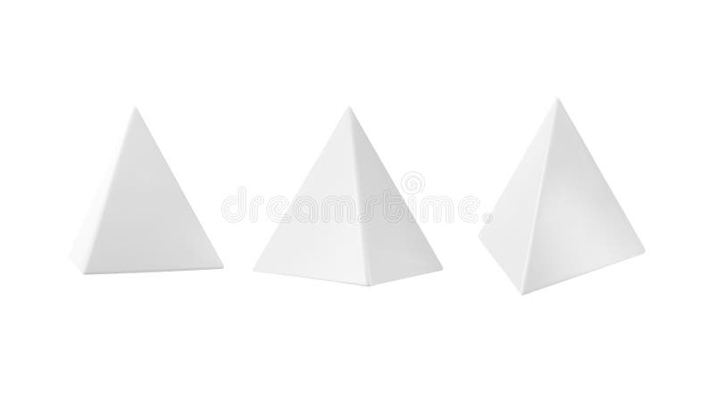 Pyramide Blanche Vectorielle 3d. Objet 3d Réaliste Illustration de ...
