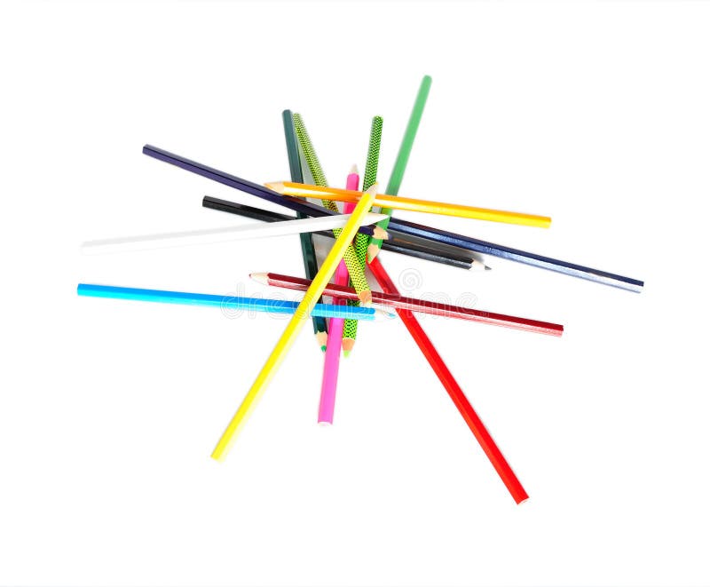 Pyramide de crayon image stock. Image du fermer, objets - 20855175