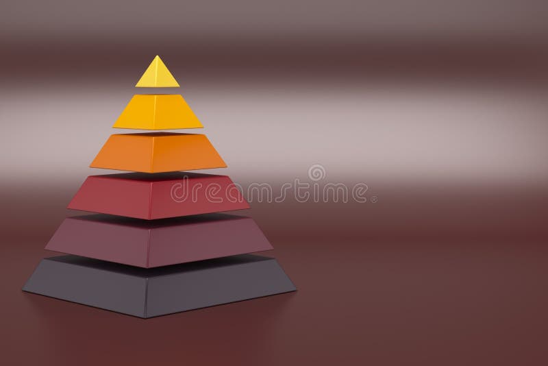 Pyramide De La Hiérarchie 3D Illustration Stock - Illustration du ...
