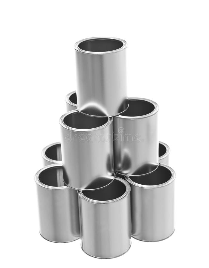Pyramide Des Bidons De Peinture Image stock - Image du vert, blanc ...