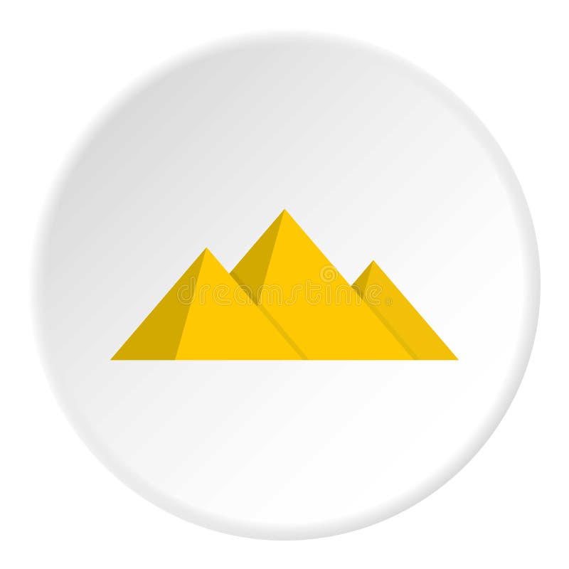 Pyramide icon circle stock vector. Illustration of icon - 108782356