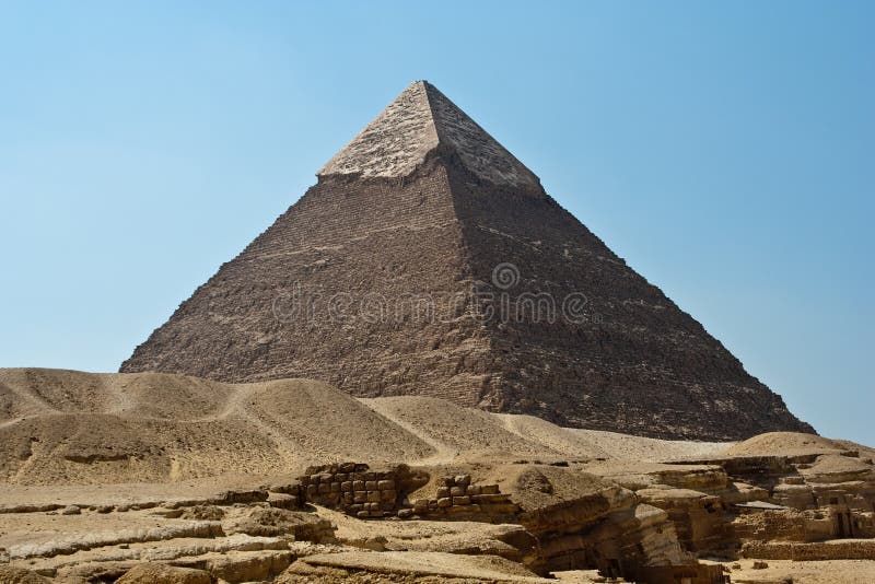 Pyramide Von Giseh, Ägypten Stockfoto - Bild von ägypten, pyramide ...