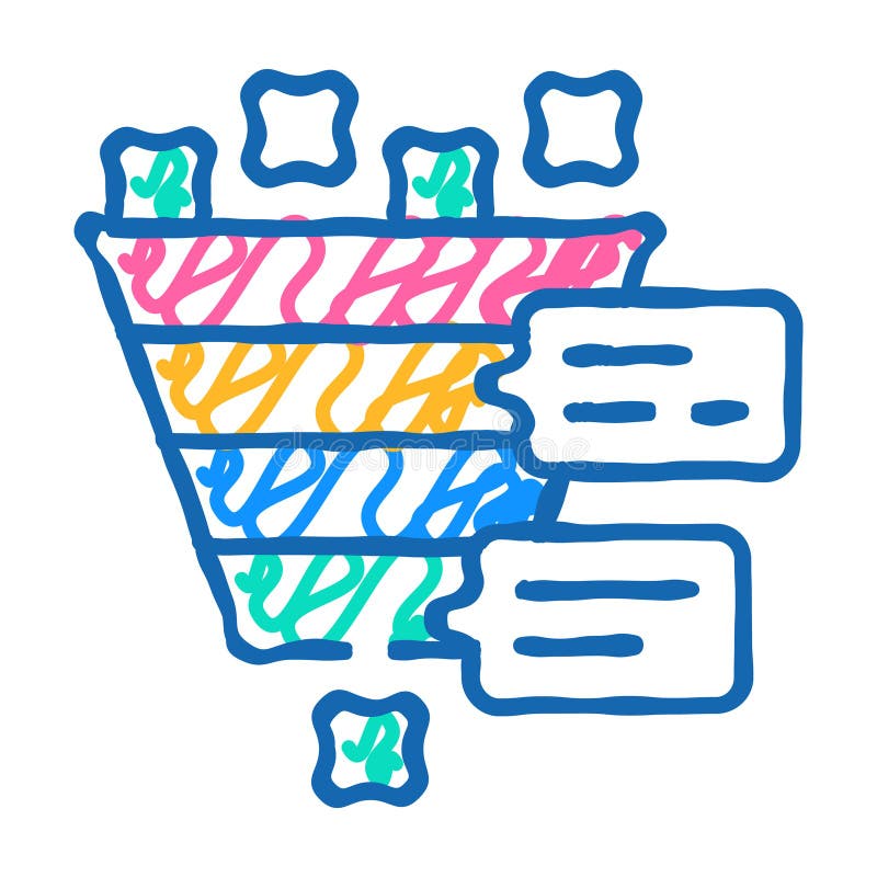 Pyramided Analysis with Comments Icon Doodle Illustration Stock Vector ...