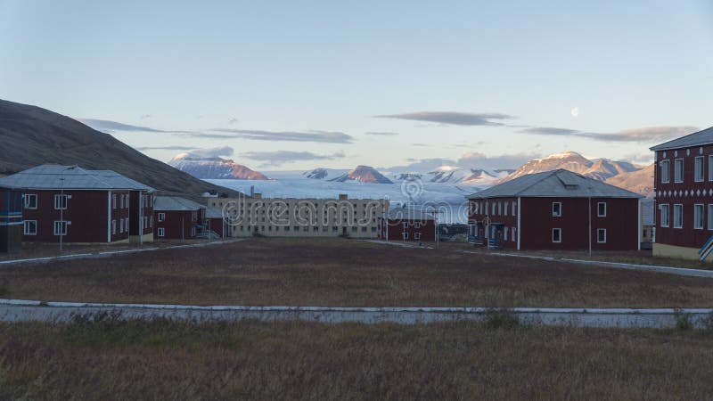 Pyramiden Settlement. Svalbard Stock Image - Image of glacier, northern ...