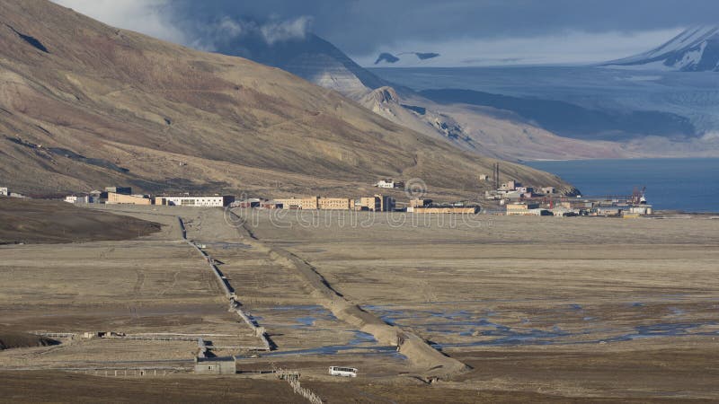 Pyramiden Settlement. Svalbard Stock Image - Image of northern ...