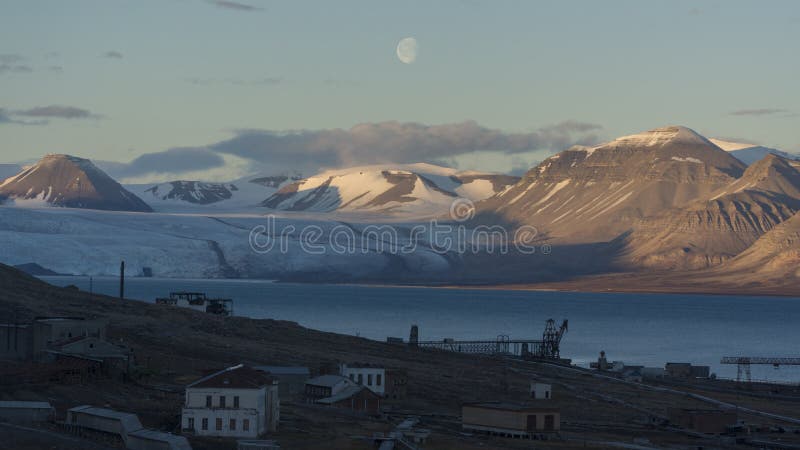 Pyramiden Settlement. Svalbard Stock Photo - Image of archipelago ...