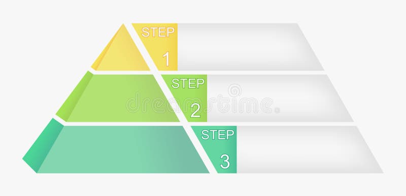 Pyramidendiagramm Mit Vier Elementen Mit Zahlen Und Text, Infographic ...