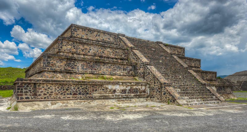Pyramider Av Teotihuacan, Mexico Fotografering för Bildbyråer - Bild av ...