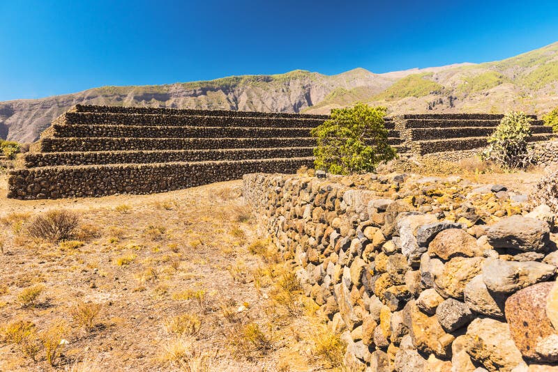 Guanches Step Pyramids De Guimar, Tenerife Stock Photo - Image of ...