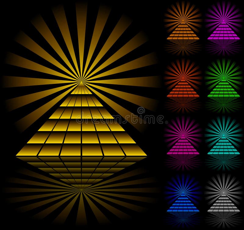 Pyramids stock vector. Illustration of egypt, color, egyptian - 6751646