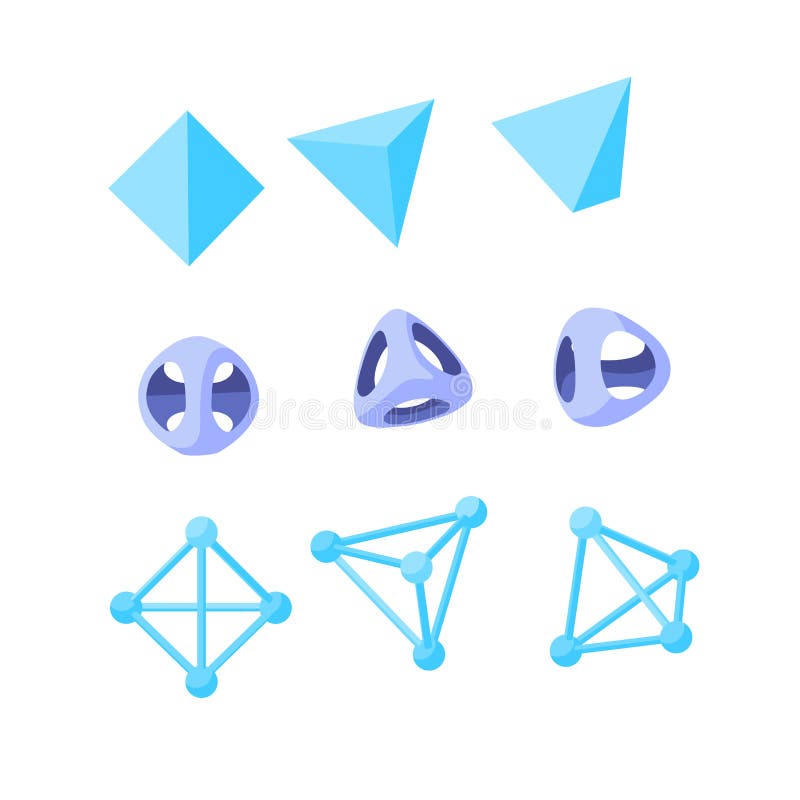 Pyramids. Abstract Geometric Vector Shapes Stock Vector - Illustration ...