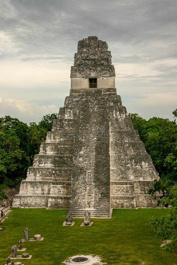 Pyramids Tikal Guatemala stock photo. Image of monumental - 217412884
