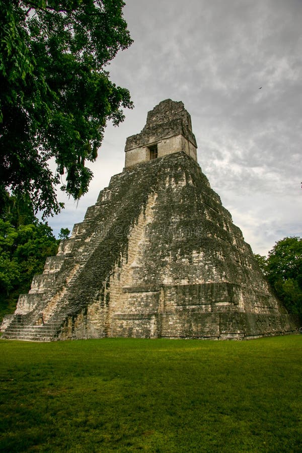 Pyramids Tikal Guatemala stock image. Image of ancient - 217412927