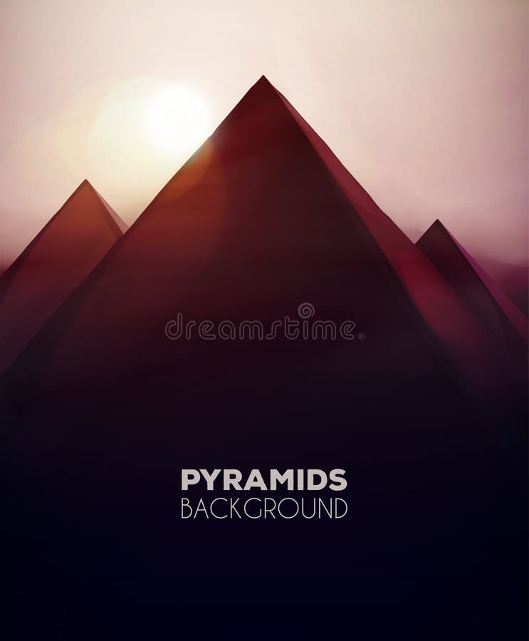 Pyramids Background stock vector. Illustration of light - 53363106