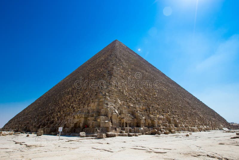 Pyramids with a Beautiful Sky of Giza in Cairo Stock Photo - Image of ...