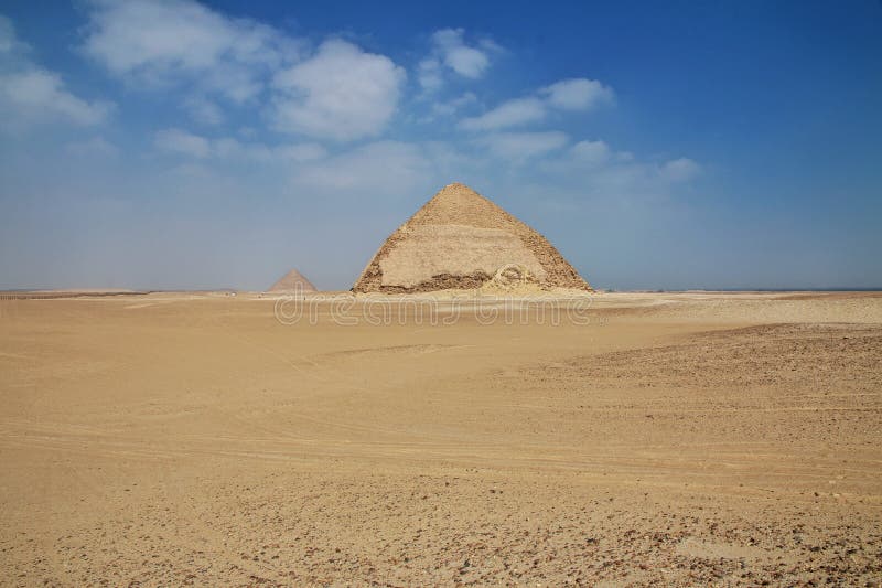Pyramids in Dahshur, Sahara Desert, Egypt Stock Photo - Image of blue ...
