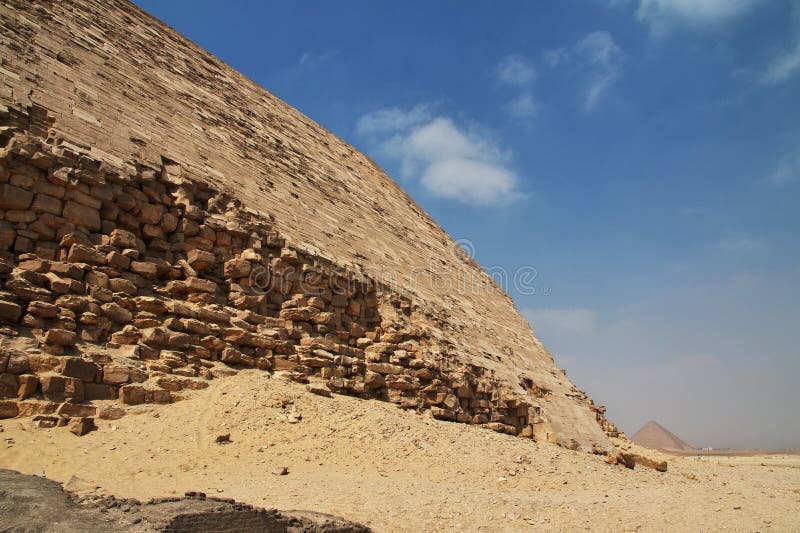 Pyramids in Dahshur, Sahara Desert, Egypt Stock Image - Image of ...
