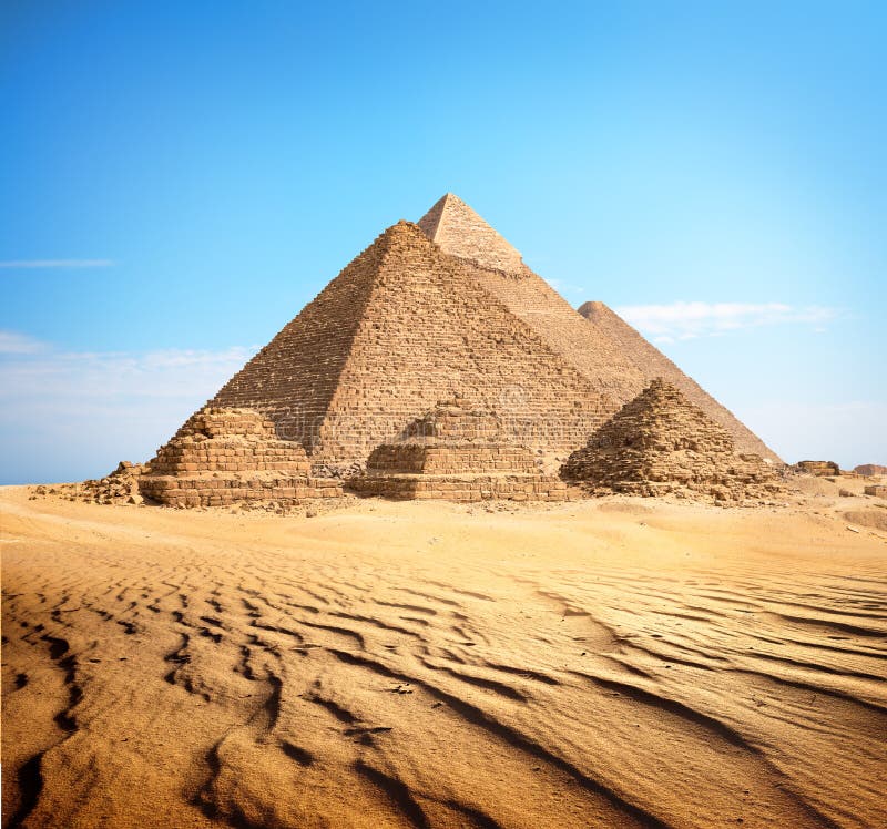 Pyramids and desert stock photo. Image of sand, historical - 148697884