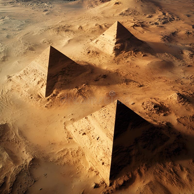 Pyramids in the desert stock image. Image of pyramids - 369820957