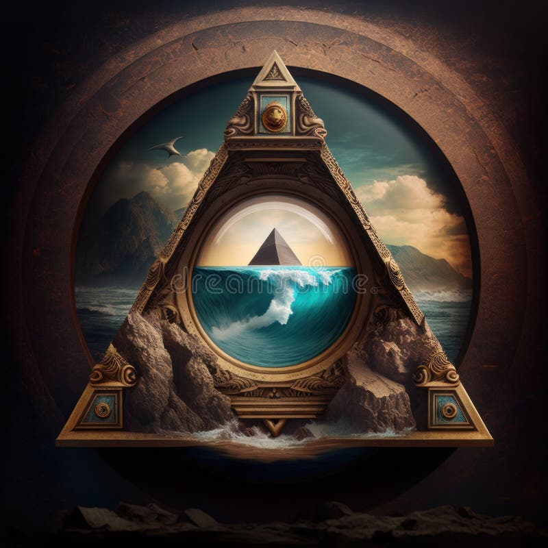 Pyramids Design Image Illustration Image Generative AI Stock ...