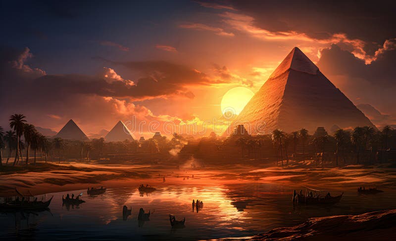 The Pyramids of Egypt, an Ancient City Stock Image - Image of egypt ...