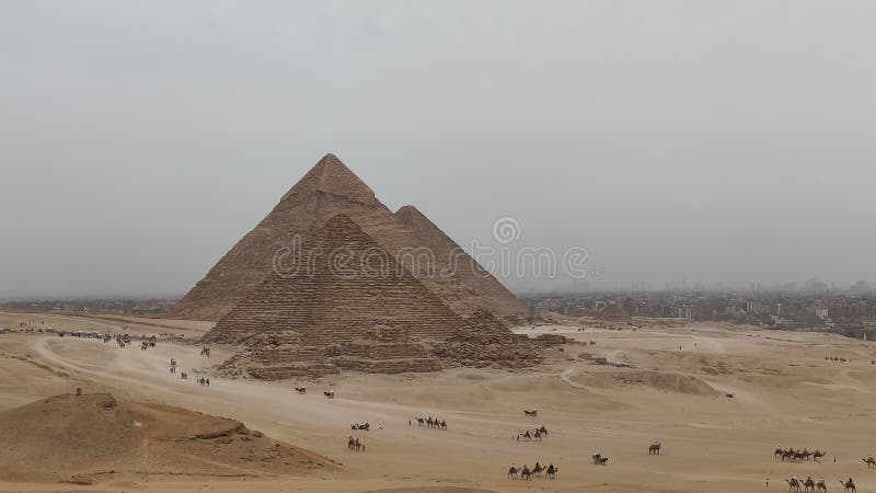 Multiple Pyramids from the Same Perspective. Stock Image - Image of ...