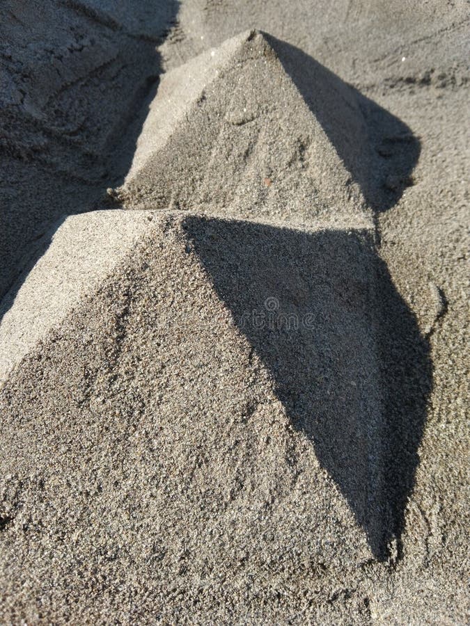Pyramids of Egypt by Sand Artist. Stock Photo - Image of dunes, nature ...