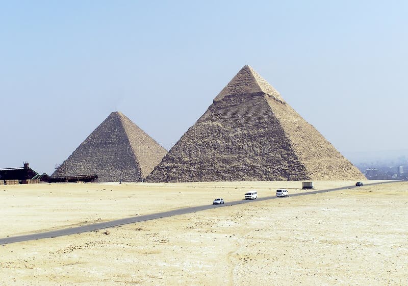 Pyramids of Egypt (two) stock image. Image of temple, pharaoh - 266775