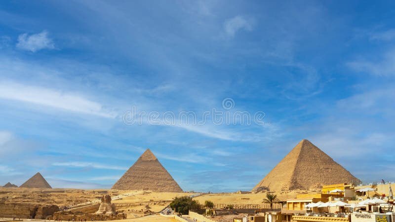 Pyramids of Egypt, View from the Giza Area. Cairo, Egypt, November 1 ...