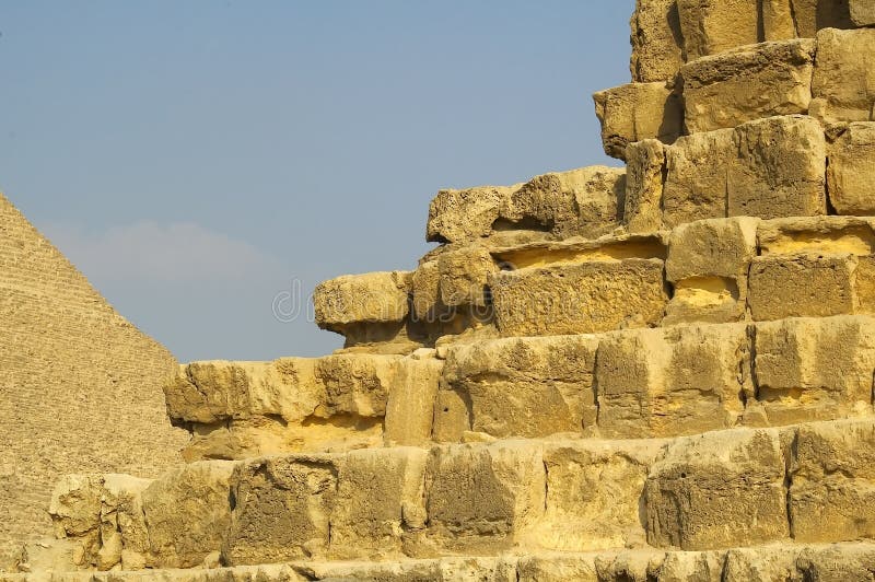 Blocks of Great Pyramid of Giza, Egypt Stock Image - Image of great ...