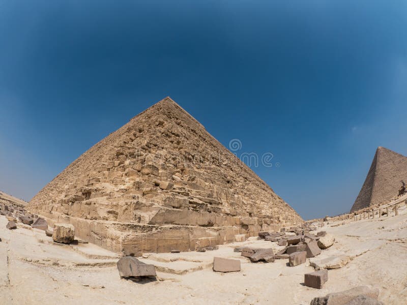 The Pyramids of Giza in Cairo, Egypt Stock Image - Image of pharaoh ...