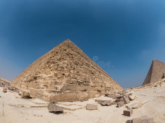 The Pyramids of Giza in Cairo, Egypt Stock Image - Image of pharaoh ...