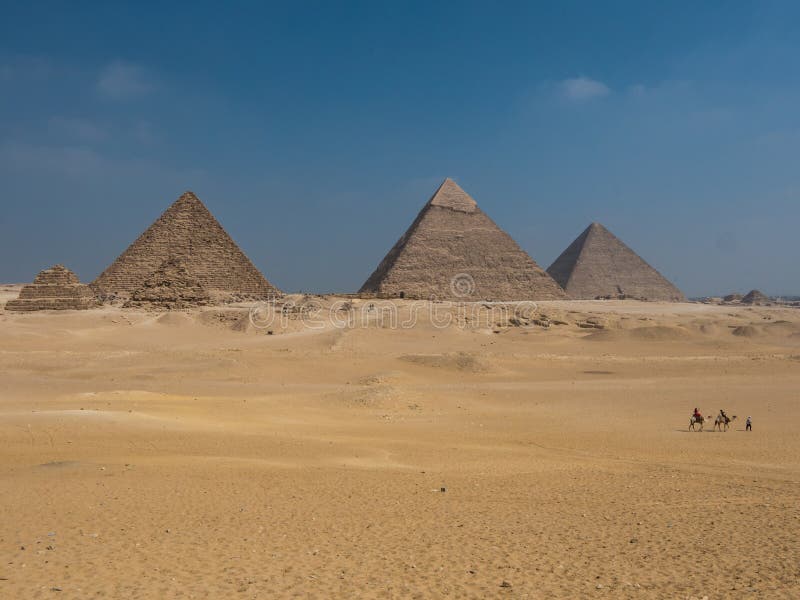 The Pyramids of Giza in Cairo, Egypt Editorial Stock Image - Image of ...