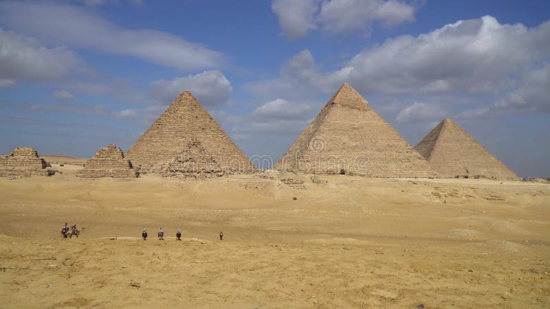 Pyramids of Giza in Cairo, Egypt Stock Video - Video of great, history ...