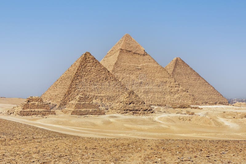 The Pyramids of Giza in Egypt Stock Image - Image of famous, heritage ...