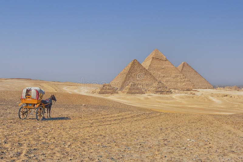 The Pyramids of Giza in Egypt Stock Photo - Image of cairo, antique ...