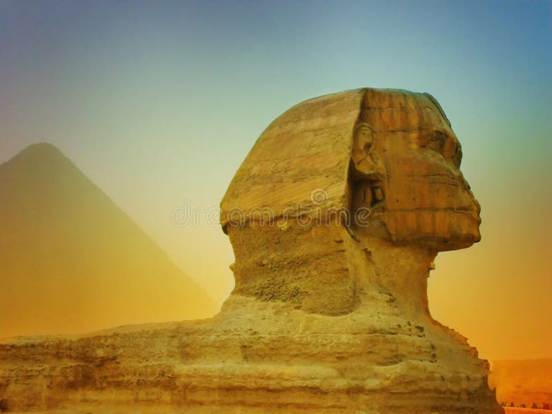 The Pyramids of Giza in Egypt, Middle East Stock Photo - Image of ...