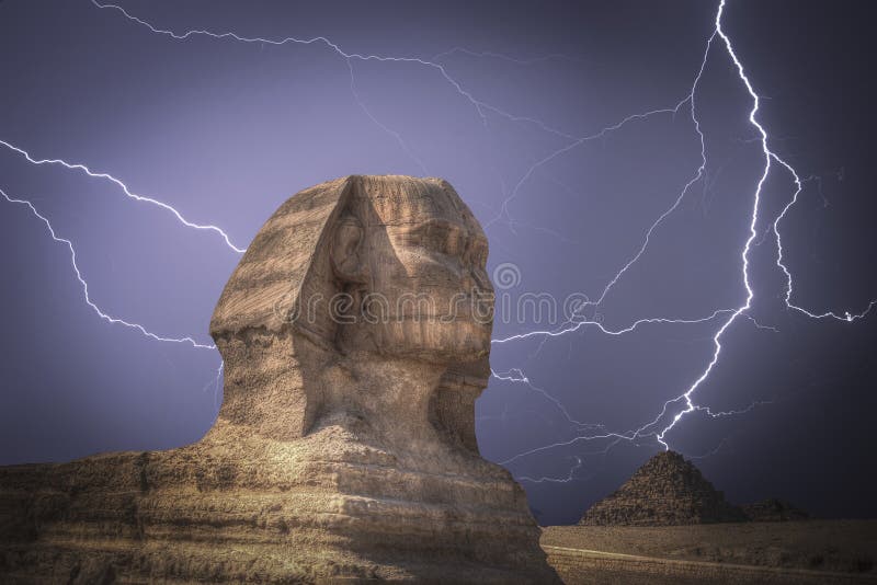 Pyramid Lightning stock image. Image of egyptian, grandiose - 15571297