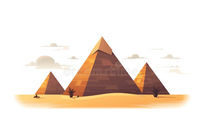 Pyramids of Giza Vector Flat Minimalistic Isolated Illustration Stock ...