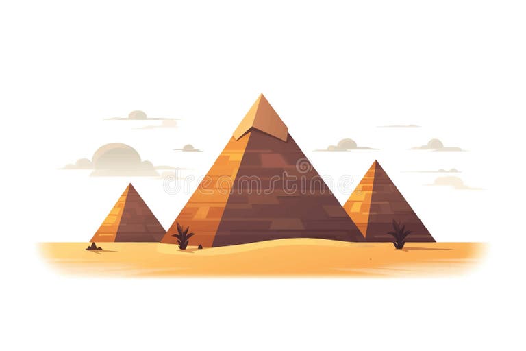 Pyramids of Giza Vector Flat Minimalistic Isolated Illustration Stock ...