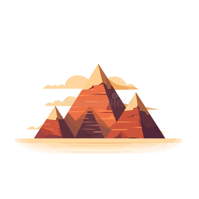 Pyramids of Giza Isometric Vector Flat Isolated Illustration Stock ...