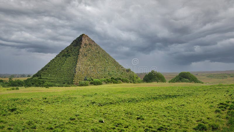 Pyramids in Green Surroundings Stock Photo - Image of culture ...