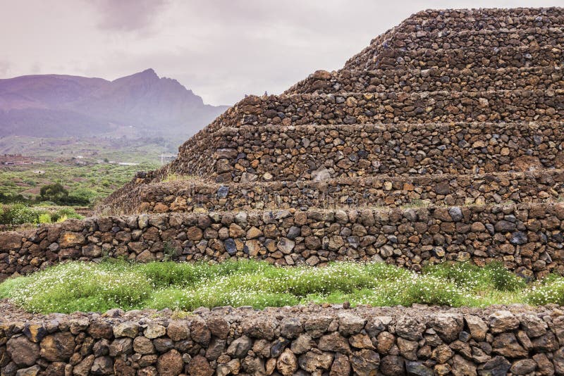 Pyramids of Guimar stock photo. Image of ancient, step - 87600846