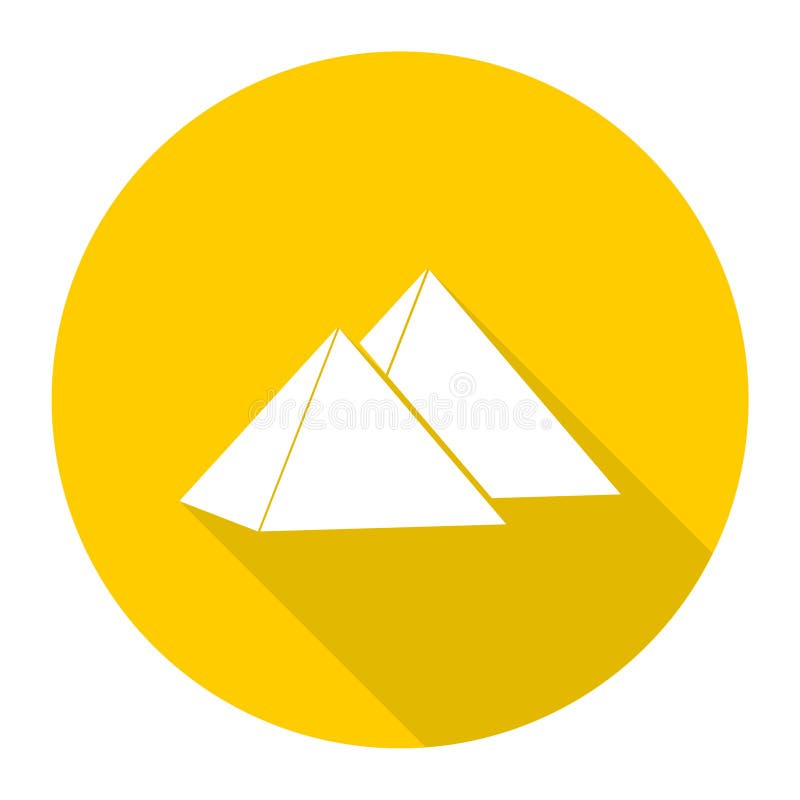Pyramids Icon with Long Shadow Stock Vector - Illustration of ...